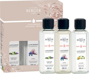 Maison Berger Paris Ophelia Triopack náplně do katalytické lampy Light Floral, Lilliflora, Lady Flower 3 x 250 ml