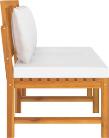 vidaxL Válenda s krémovou poduškou 200 x 60 x 75 cm masivní akácie 312144