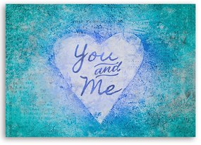 Gario Obraz na plátně Modrý nápis uprostřed srdce - Andrea Haase Rozměry: 60 x 40 cm