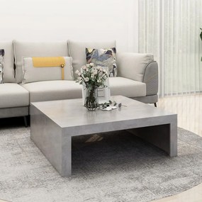 Konferenční stolek betonově šedý 100 x 100 x 35 cm dřevotříska