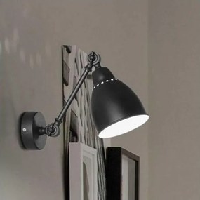 Ideal Lux - Nástěnná lampa NEWTON 1xE27/42W/230V černá