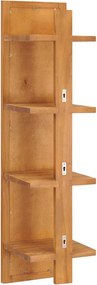Nástěnné zrcadlo s poličkami 30 x 30 x 120 cm masivní teak 289070