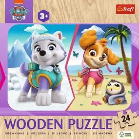 Trefl - Puzzle - Dřevěné puzzle Tlapková patrola: Dívčí hlídka / 24 dí