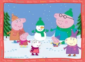 Ravensburger Puzzle Prasátko Peppa: Roční období 4 v 1 / 12, 16, 20, 2