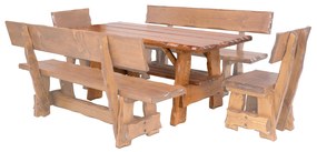 Drewmax MO266 stůl - Zahradní stůl dřevěný, lakovaný 200x80x83cm - Týk lak