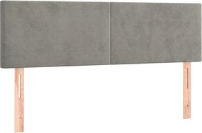 Box spring postel s matrací světle šedá 140x200 cm samet 3141185