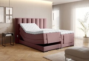 Elektrická polohovací boxspringová postel VERONA Eltap Velvetmat 24 - růžová