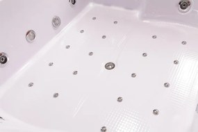 Terra Hydromasážní vířivá vana Diablo 666 180x150, bílá s ohřevem vody