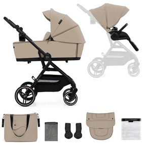 KINDERKRAFT SELECT - Kombinovaný kočárek 2v1 YOXI Sand beige