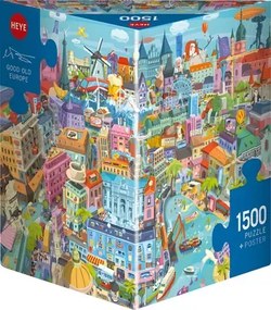 HEYE Puzzle Stará dobrá Evropa / 1500 dílků / 80 × 60 cm