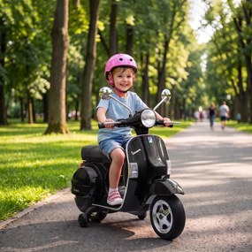 AIYAPLAY dětská elektrická Vespa PX150, Li-ion baterie, černá