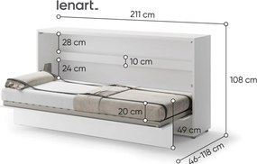 Výklopná postel 90 REBECCA bílá