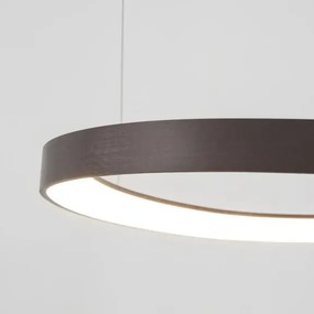 LED lustr Esteva 65 hnědá