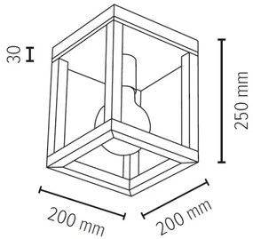 Spot-Light 9154174 - Stropní svítidlo KAGO 1xE27/60W/230V matný dub