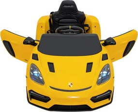 Elektrické autíčko Porsche Spyder RS ​​718 MP4 žluté