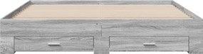Rám postele se zásuvkami šedý sonoma 200 x 200 cm kompozit 3280361