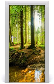 Fototapeta na dveře Strumień w lasie 85x205 cm