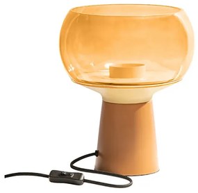 Stolní lampa ø 24 x v 28 cm oranžová MUZZA