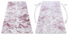 Luxusní kusový koberec akryl Foy růžový 100x300cm