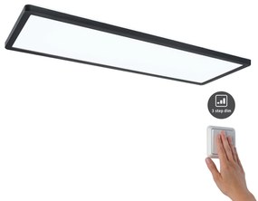 Paulmann 71017 Atria Shine, černé stropní svítidlo s korónou, 22W LED 4000K tříkrokové stmívání, 58x20cm
