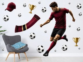 Fotbalista Sparta Praha úpravy na přání fotbalové samolepky na zeď arch 48 x 75 cm