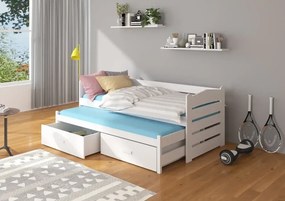 Postel dvojitá s matracemi TIARRO 200x90 bílá