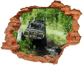 Wallmuralia Foto fotografie díra na zeď Jeep v lese 90x70 cm