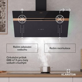 Klarstein Alina digestoř | 90 cm | 689 m³/h | Tichá | A++