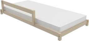 Benlemi Dřevěné dětské jednolůžko LUCKY Zvolte barvu: Tmavě šedá, Zvolte rozměr: 80x200 cm, Zvolte zábranu: S přední zábranou