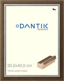 DANTIK rámeček 30x40 | TAIGA sv.hnědá (Plexi Čiré)