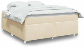 Box spring postel s matrací krémová 180x200 cm textil 3285156