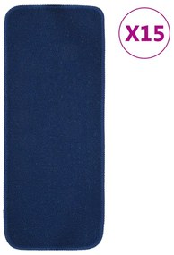 Protiskluzové nášlapy na schody 15 ks 60x25 cm námořnická modř 340398