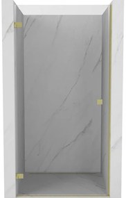Mexen Lunar-B sprchové dveře otočné levé 65 cm, čiré, zlaté kartáčované - 832-065-000-55-00-L