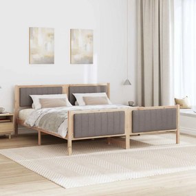 Rám postele Hnědá a taupe 180 x 200 cm Masivní borovicové dřevo 3394306