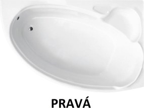 Besco FINEZJA NOVA 170 x 110 cm VANFINN170P vana bez nožiček pravá