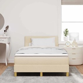 Postel s boxspringem s polštářem Krémová 120 x 200 cm textil 3338914