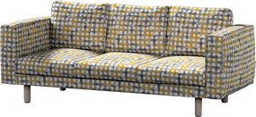 Potah na pohovku IKEA Norsborg 3-místná barva modrá látka pletený vzor, vzorované
