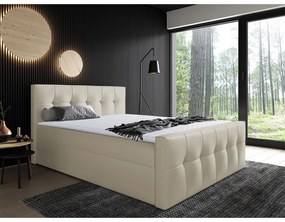 Kontinentální postel Larnaka, Rozměr postele: 180x200, Barva:: ekokůže Soft 011 (černá)