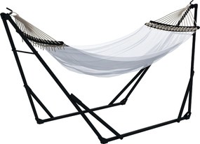 Houpací stojan Outsunny, závěsné křeslo, houpací síť, s taškou, do 120 kg, ocel, 263 x 89 x 100 cm, černý | Aosom