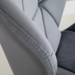 HOMCOM Barová židle 2ks set, čalouněný barový stolek s kovovou konstrukcí, opěradlo, sametový vzhled, výškově nastavitelný, 360° otočný