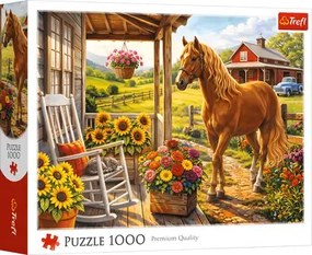 TREFL Puzzle Kůň na farmě / 1000 dílků / 68 x 48 cm