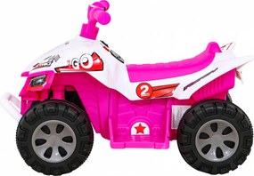 Ramiz Dětská elektrická čtyřkolka na baterie růžová + motor 25W