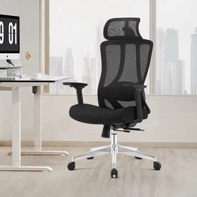 Kancelářská ergonomická židle Neoseat TIYA — černá, nosnost 150 kg