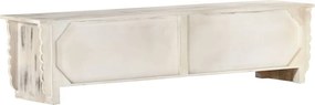 TV stolek bílý 140 x 30 x 35 cm masivní mangovníkové dřevo 286388