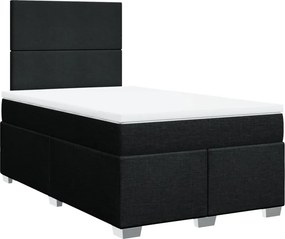 Box spring postel s matrací černá 120x200 cm textil 3290450