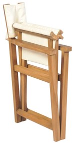 Skládací režisérská židle masivní teakové dřevo,  43801