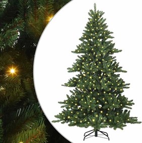 Umělý Skládací Vánoční Strom Zelená 210 cm PVC a ocel 3397675