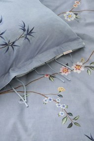 Pip Studio perkálové povlečení Bamboo Blossom světle modrý 140x200 + 70x90 cm (Kvalitní perkálové povlečení na jednolůžko v dárkovém boxu)
