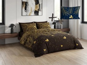 Sada povlečení z mikrovlákna VISATA černá + povlak na polštář 50 x 70 cm ZDARMA