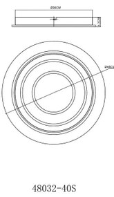 Globo 48032-40S - LED Stropní svítidlo JAYDEN LED/40W/230V 3000K pr. 48 cm